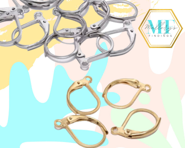 Earring - Hook Blank, Stainless Steel - Gold Plated | Mallory's ...